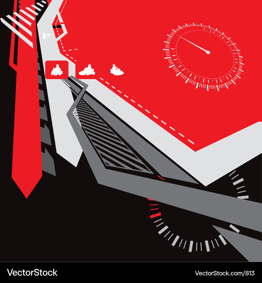 Go-kart racing Royalty Free Vector Image - VectorStock