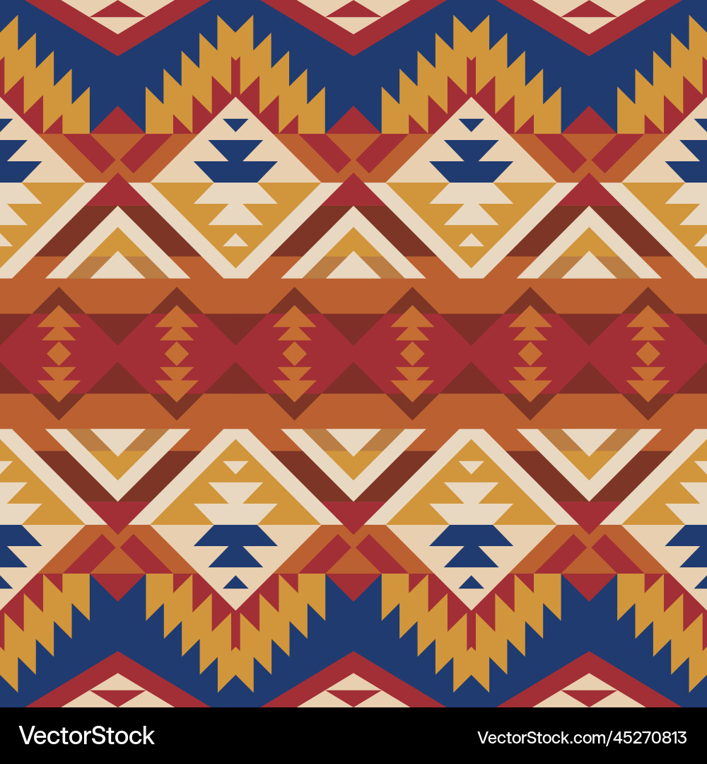 Native southwest american aztec navajo seamless Vector Image