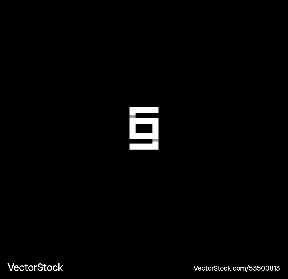 Number 6 9 icon creative circle loop modern logo Vector Image