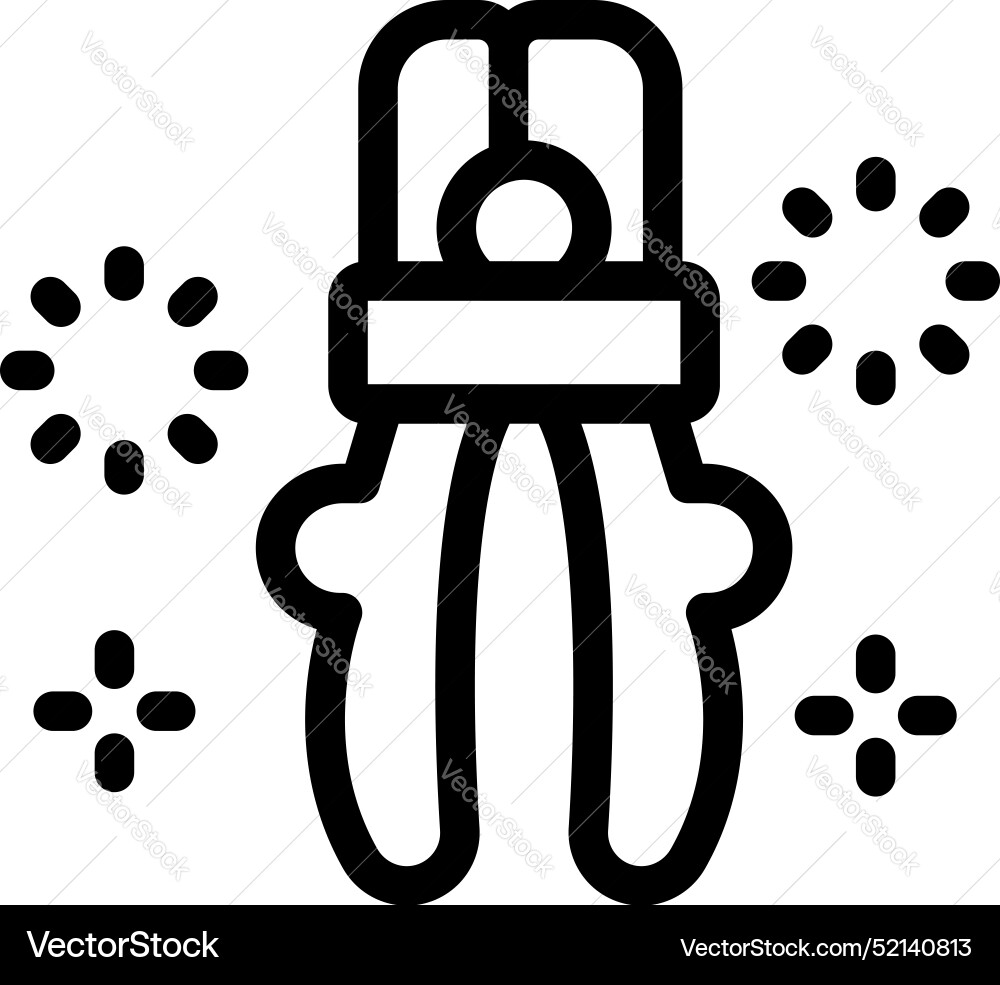 Pet nail clipper surrounded by sparkles for easy Vector Image