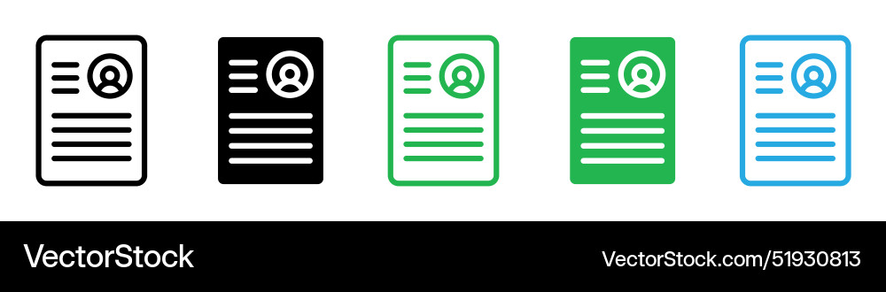 Resume icon representing job application Vector Image