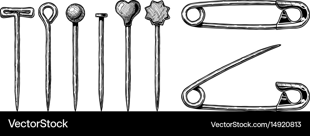Sewing pin Royalty Free Vector Image - VectorStock