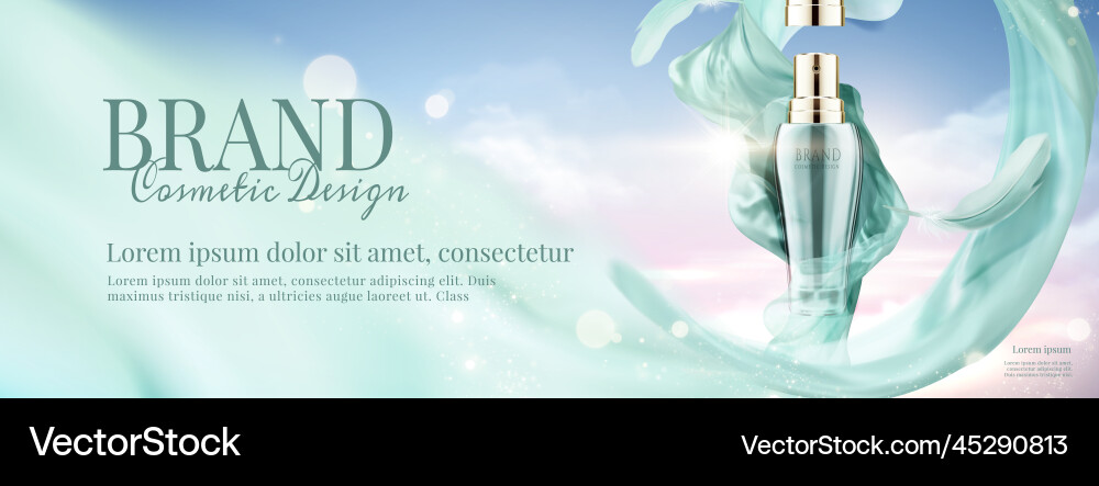 Skin care spray bottle ads Royalty Free Vector Image