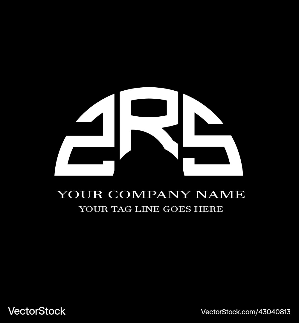 Zrs letter logo creative design with graphic Vector Image