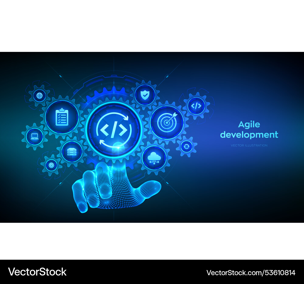 Agile development and optimisation concept Vector Image