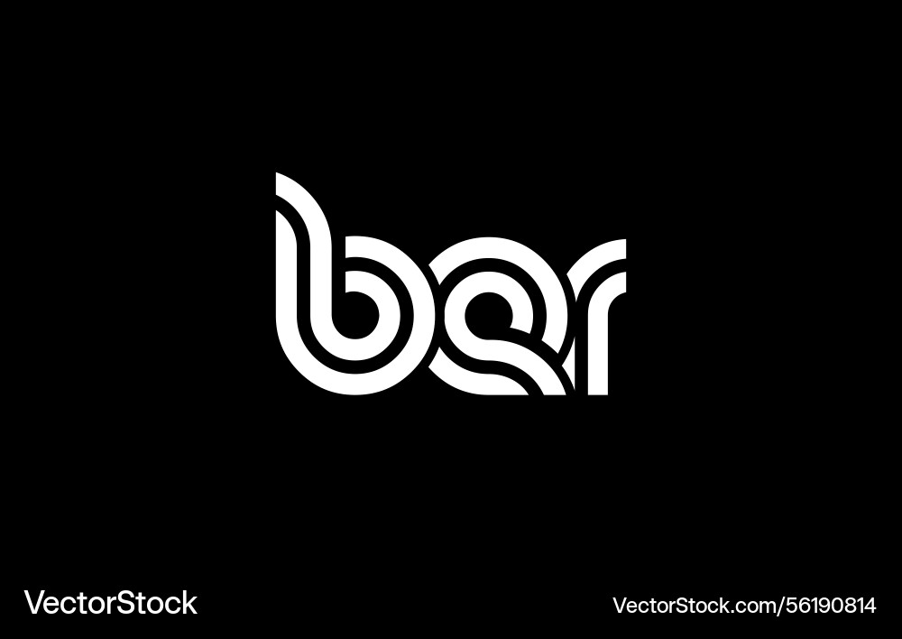 Ber creative unique modern letter logo design Vector Image