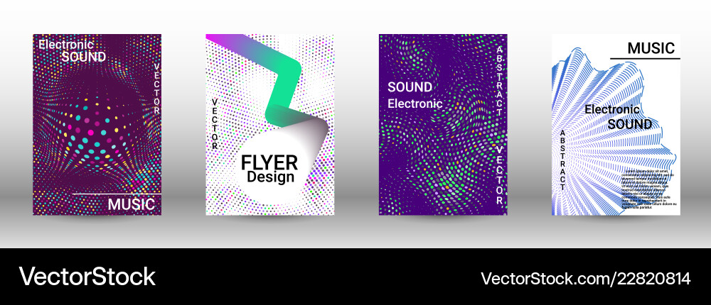 Creative sound backgrounds Royalty Free Vector Image