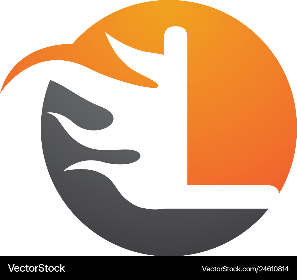 L letter fire symbol Royalty Free Vector Image
