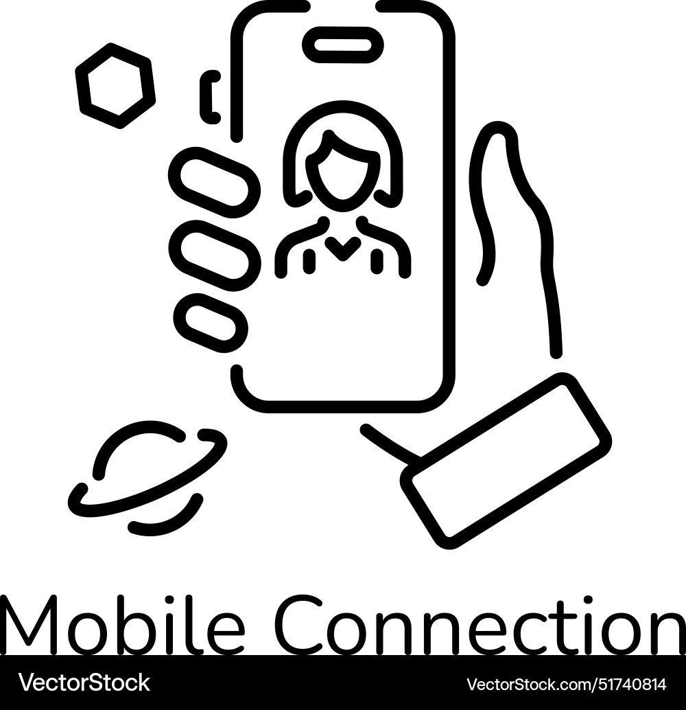 Mobile connection Royalty Free Vector Image - VectorStock