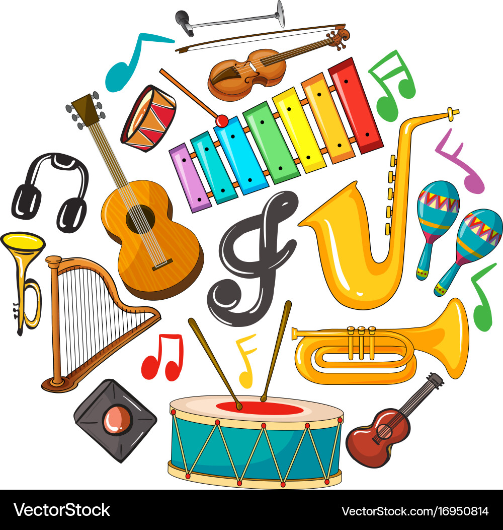 Musical Instruments Collection Royalty Free Vector Image