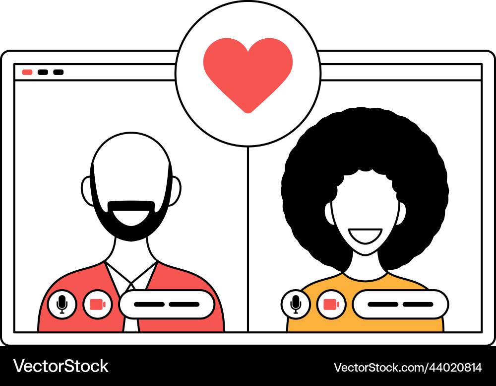 Online dating concept Royalty Free Vector Image