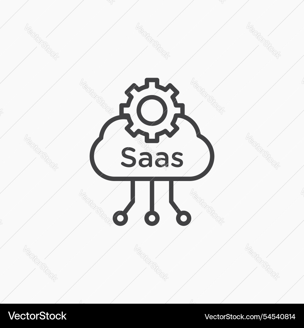 Saas icon Royalty Free Vector Image - VectorStock
