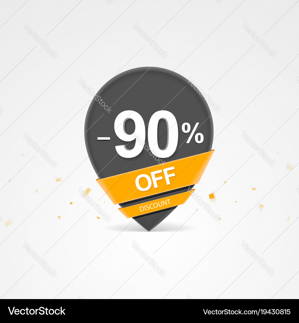 Discount percent pointer icon Royalty Free Vector Image