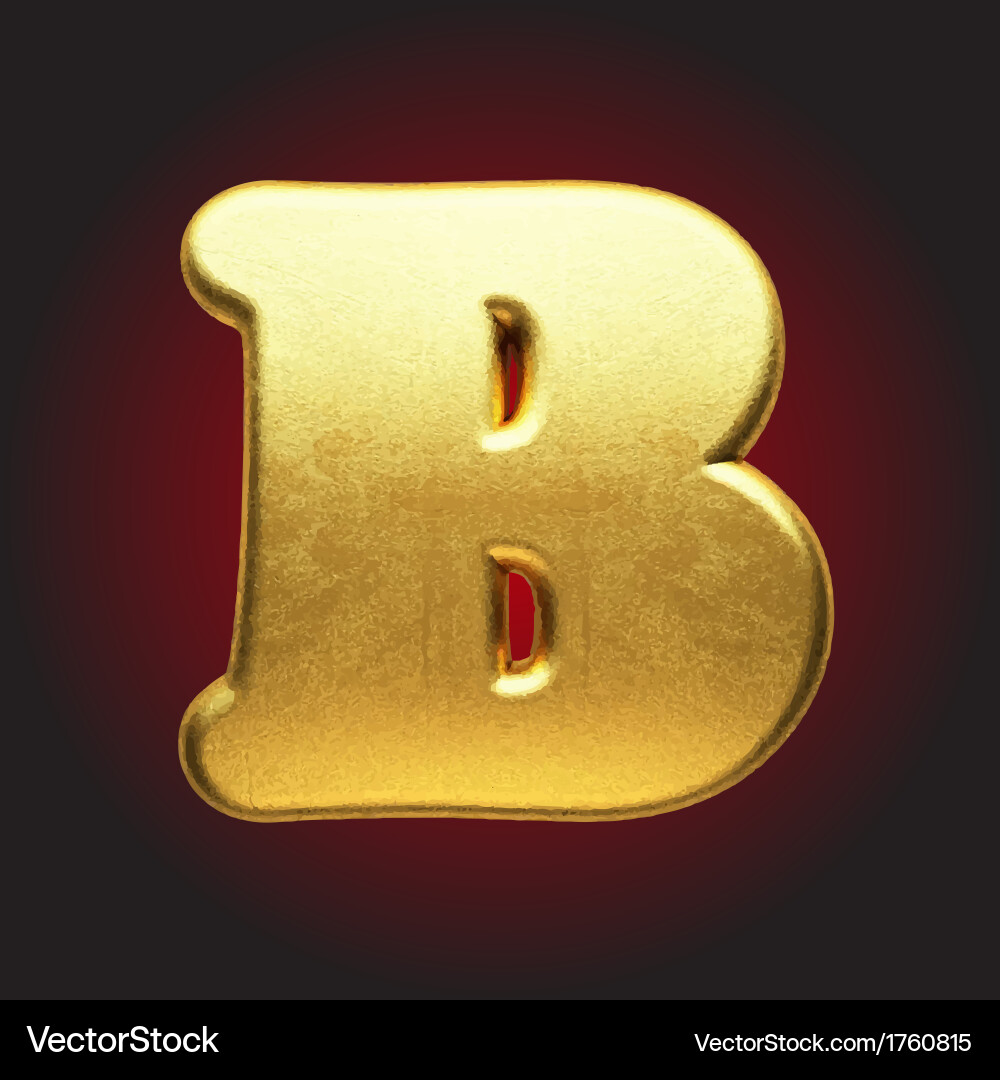 Golden letter Royalty Free Vector Image - VectorStock