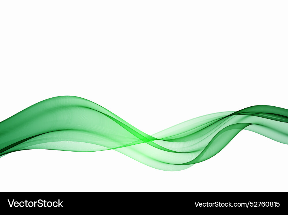 Green wave transparent lines flow abstract – Royalty-Free Vector ...