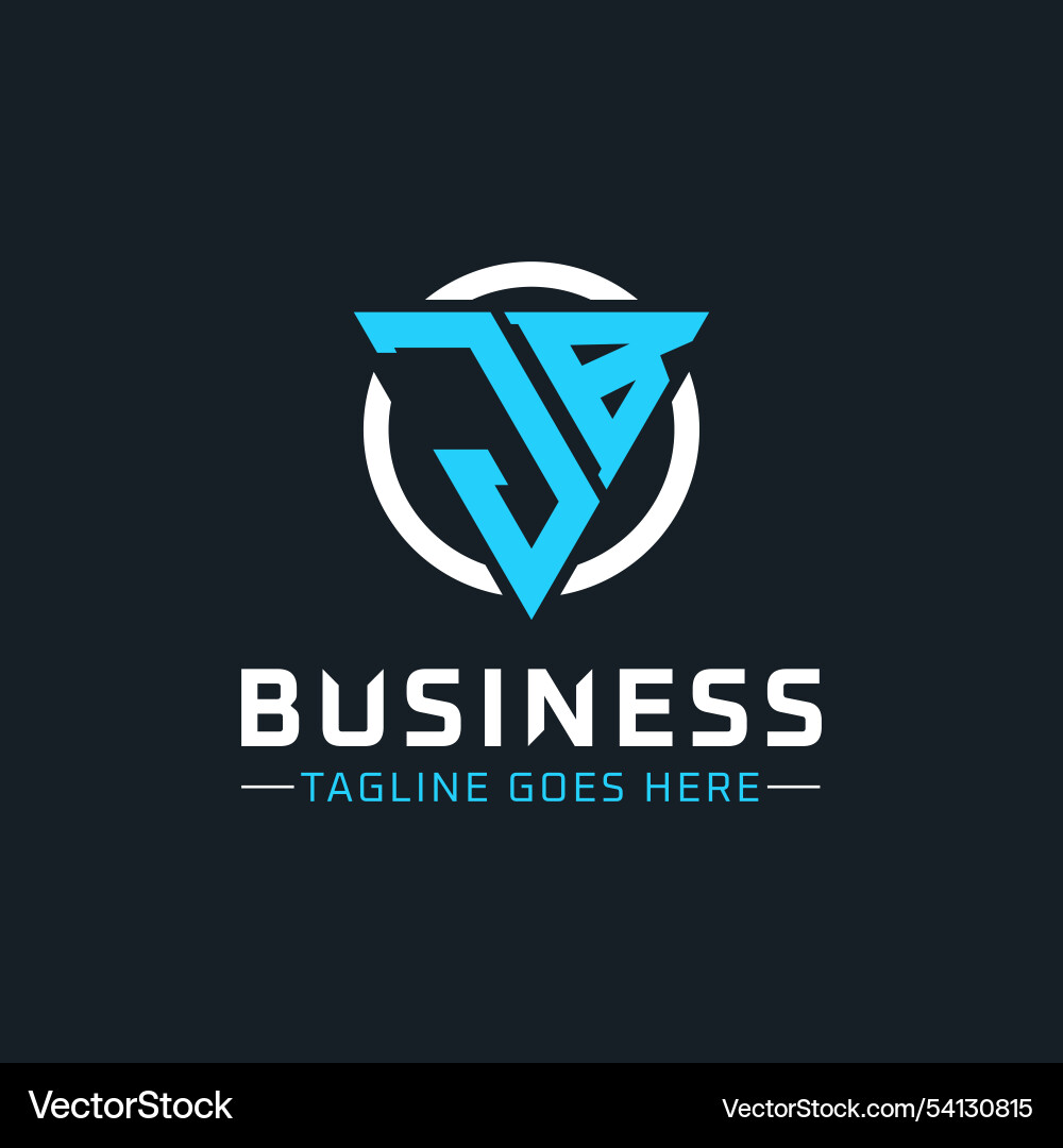 Jb monogram modern initials letter logo design Vector Image