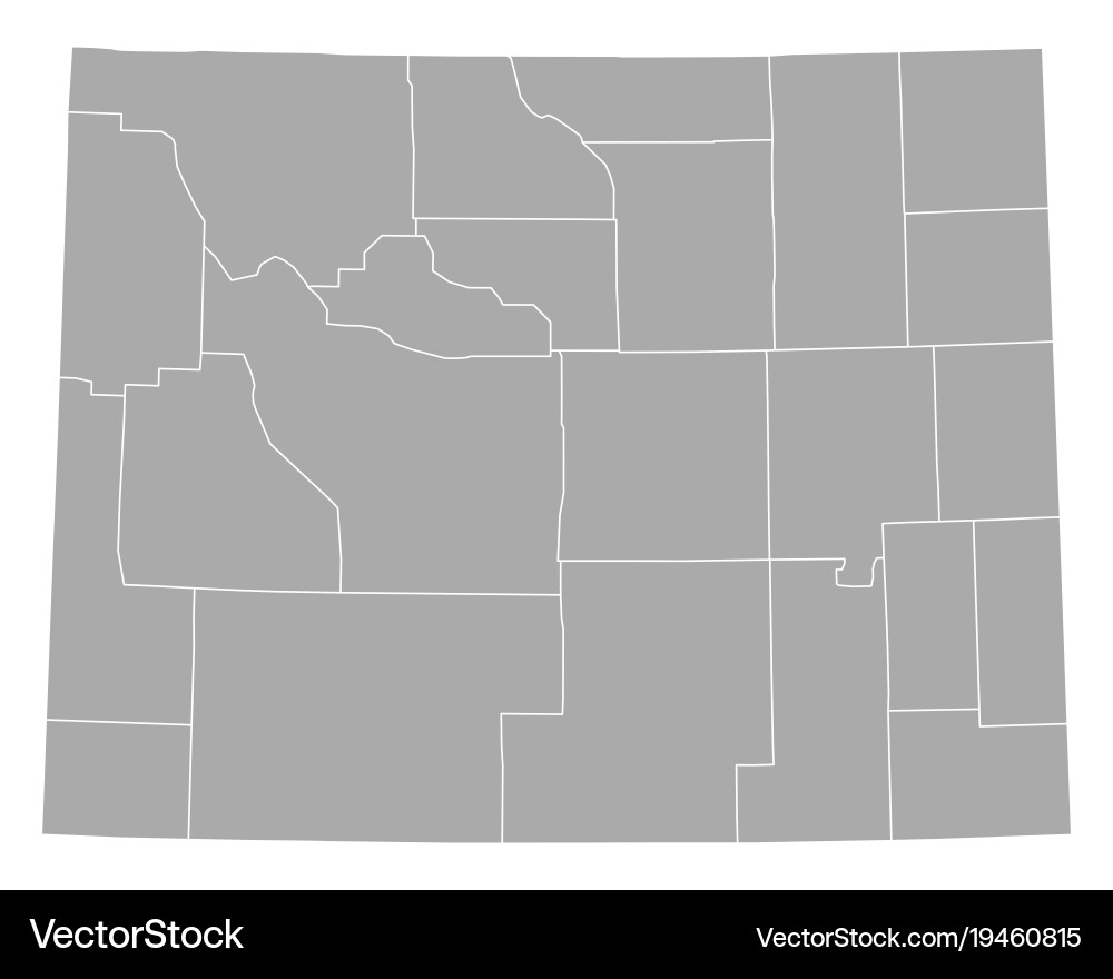 Map of wyoming Royalty Free Vector Image - VectorStock