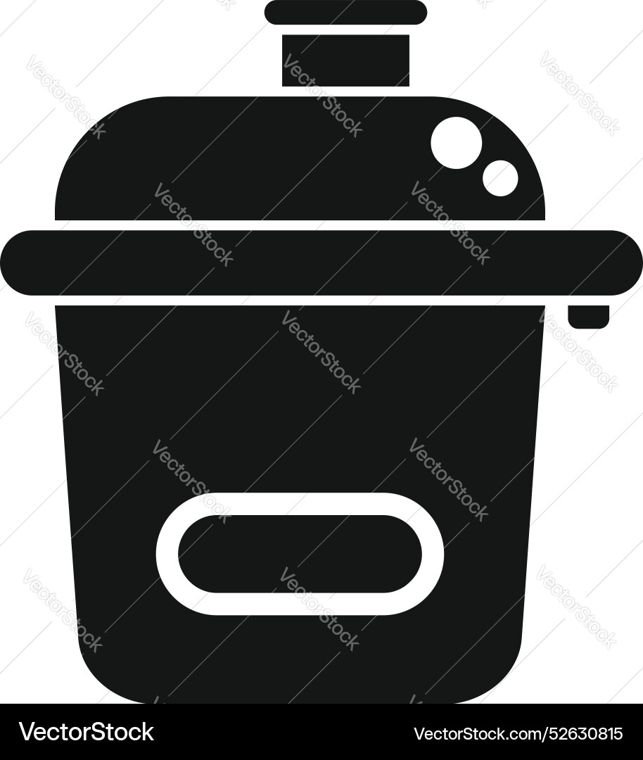 Modern multi cooker preparing food icon simple Vector Image
