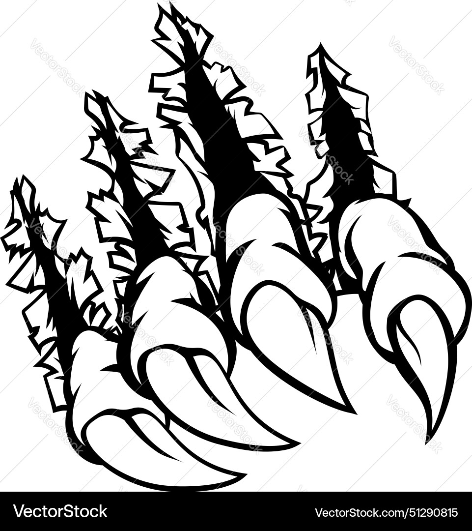 Monster claws graphic Royalty Free Vector Image