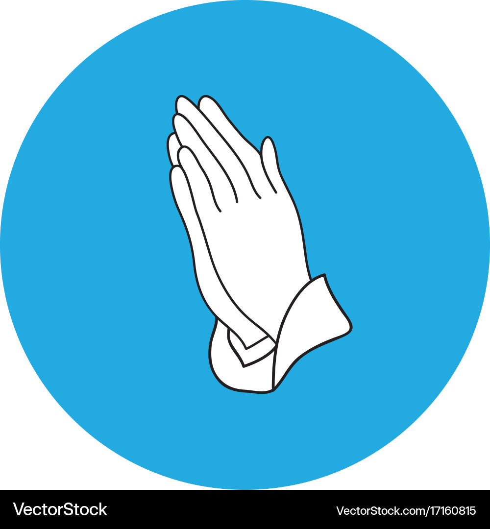 Praying hands Royalty Free Vector Image - VectorStock
