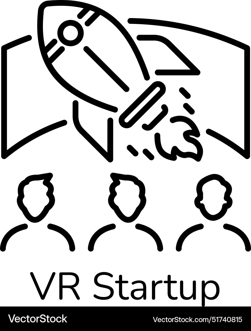 Vr startup Royalty Free Vector Image - VectorStock