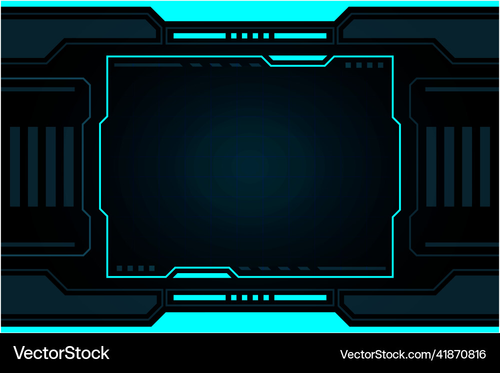 Blue frame control panel abstract technology Vector Image