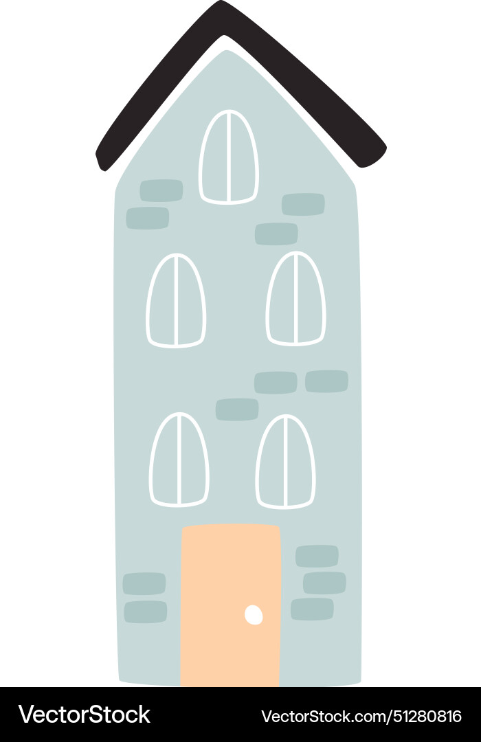 Childish abstract house Royalty Free Vector Image