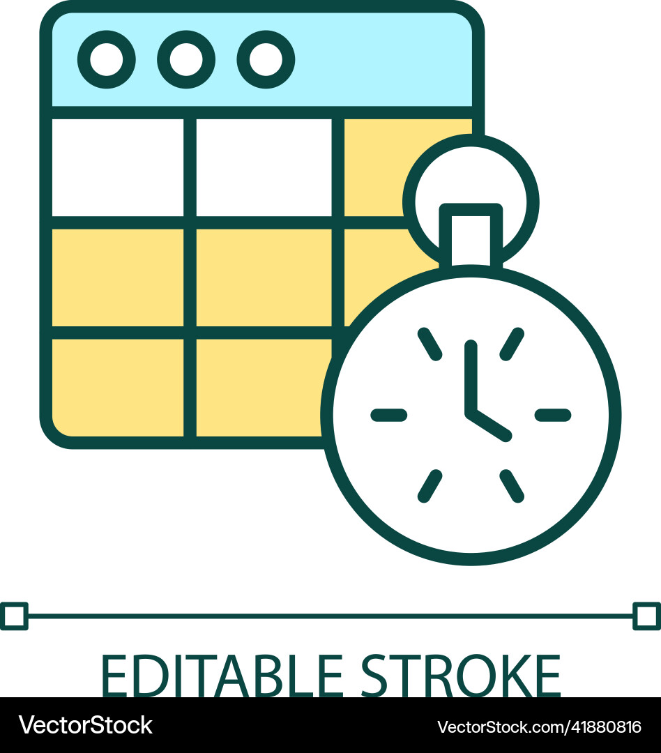 Countdown rgb color icon Royalty Free Vector Image