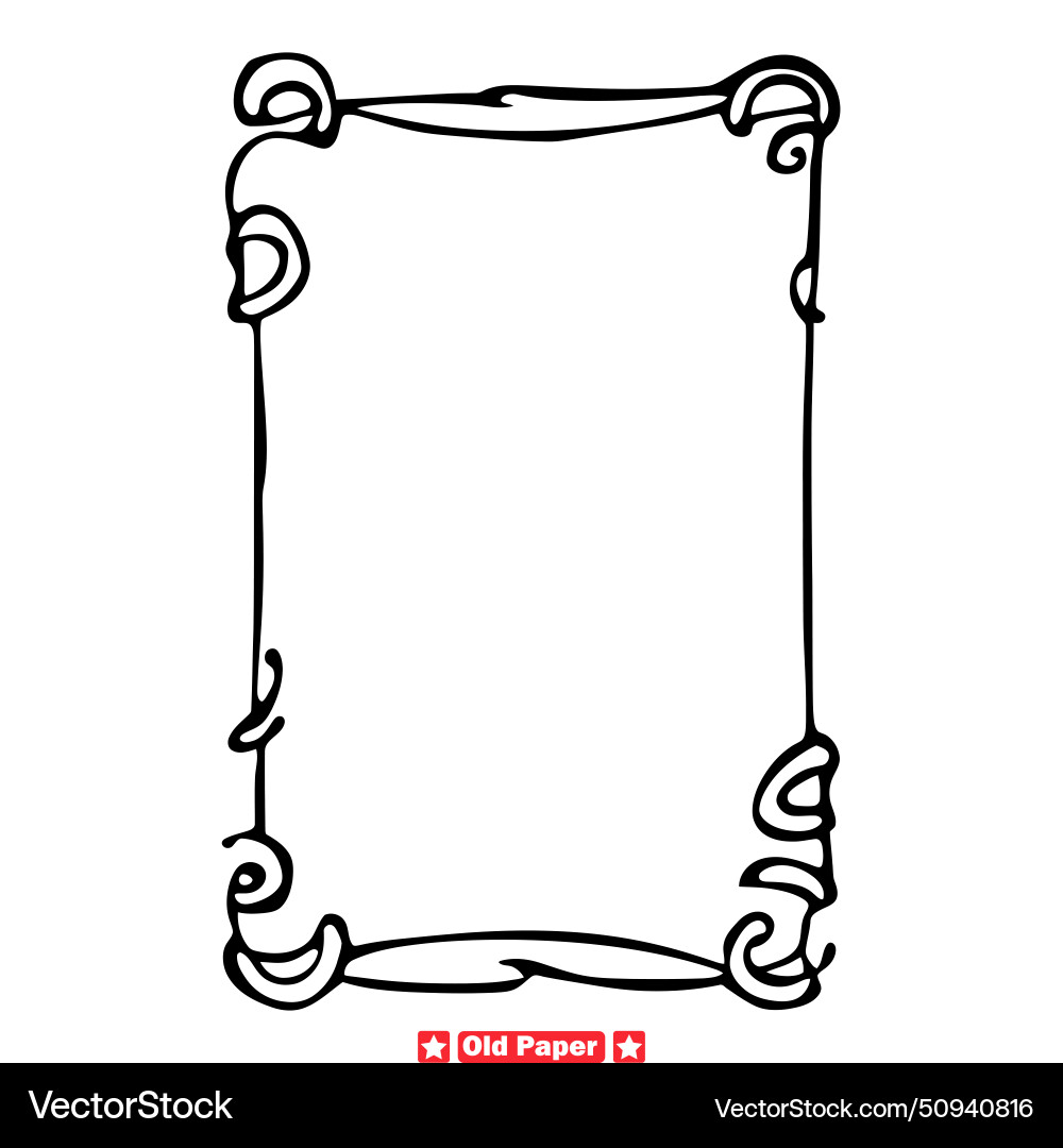 Memories unfolded old paper silhouettes capturing Vector Image