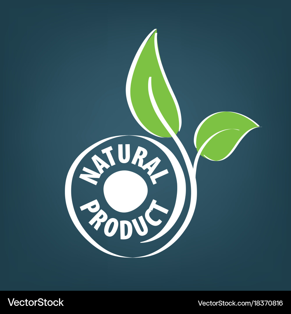 Natural product logo Royalty Free Vector Image