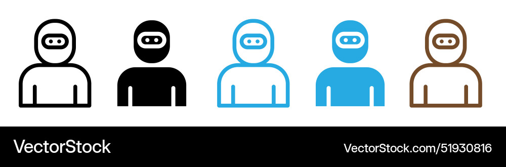 Robber icon depicting criminal activity and theft Vector Image