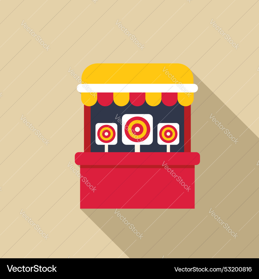 Shooting range game booth at amusement park Vector Image