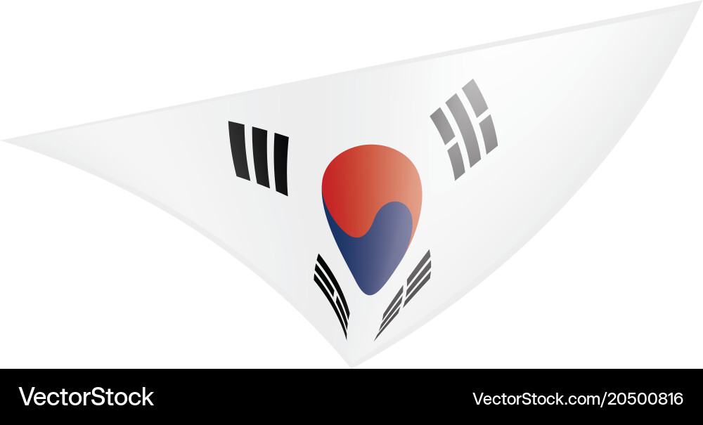 South korean flag Royalty Free Vector Image - VectorStock