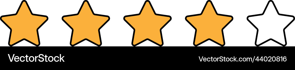 Star review rating icon Royalty Free Vector Image