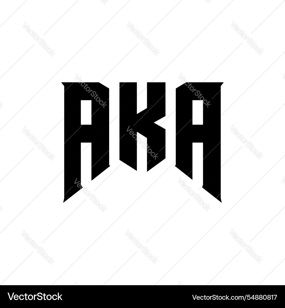 Aka letter logo design for technology company Vector Image