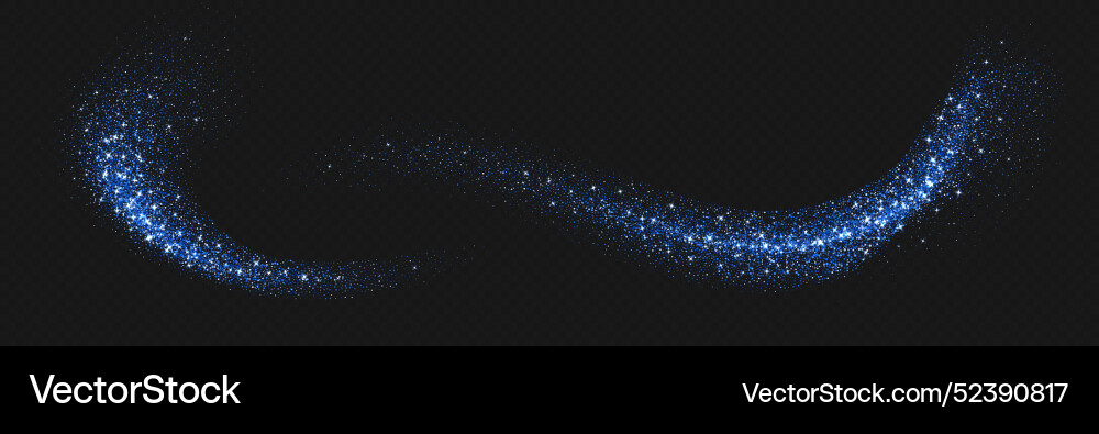 Blue glitter splashes shiny star dust explosion Vector Image