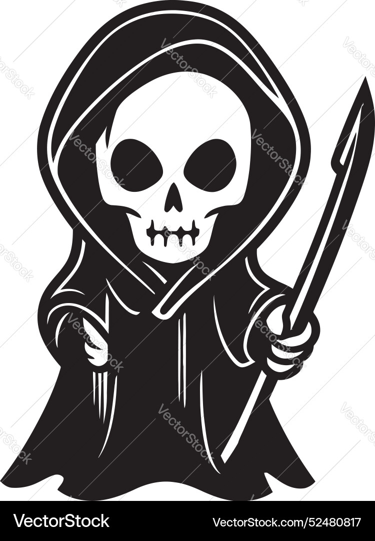 Ghastly giggles mischievous grim emblem angel Vector Image