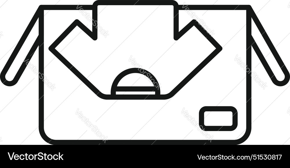 Open box with shirt icon Royalty Free Vector Image