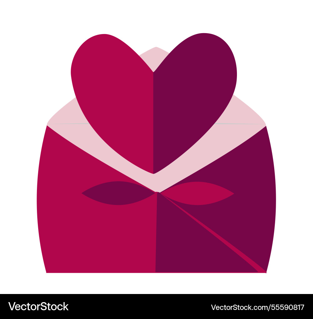 Red heart inscription love Royalty Free Vector Image