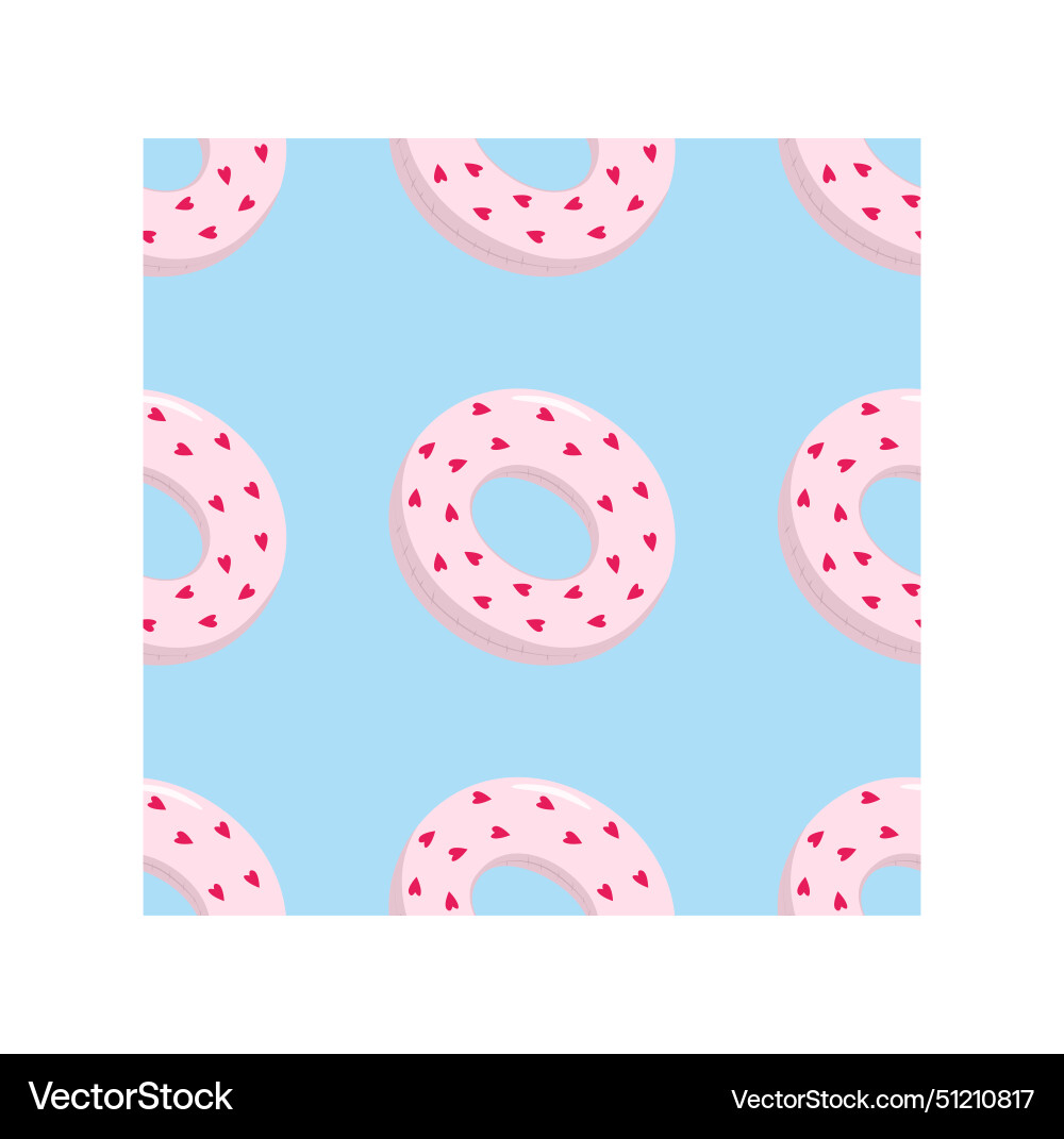 Seamless pattern with swimming circle cartoon Vector Image