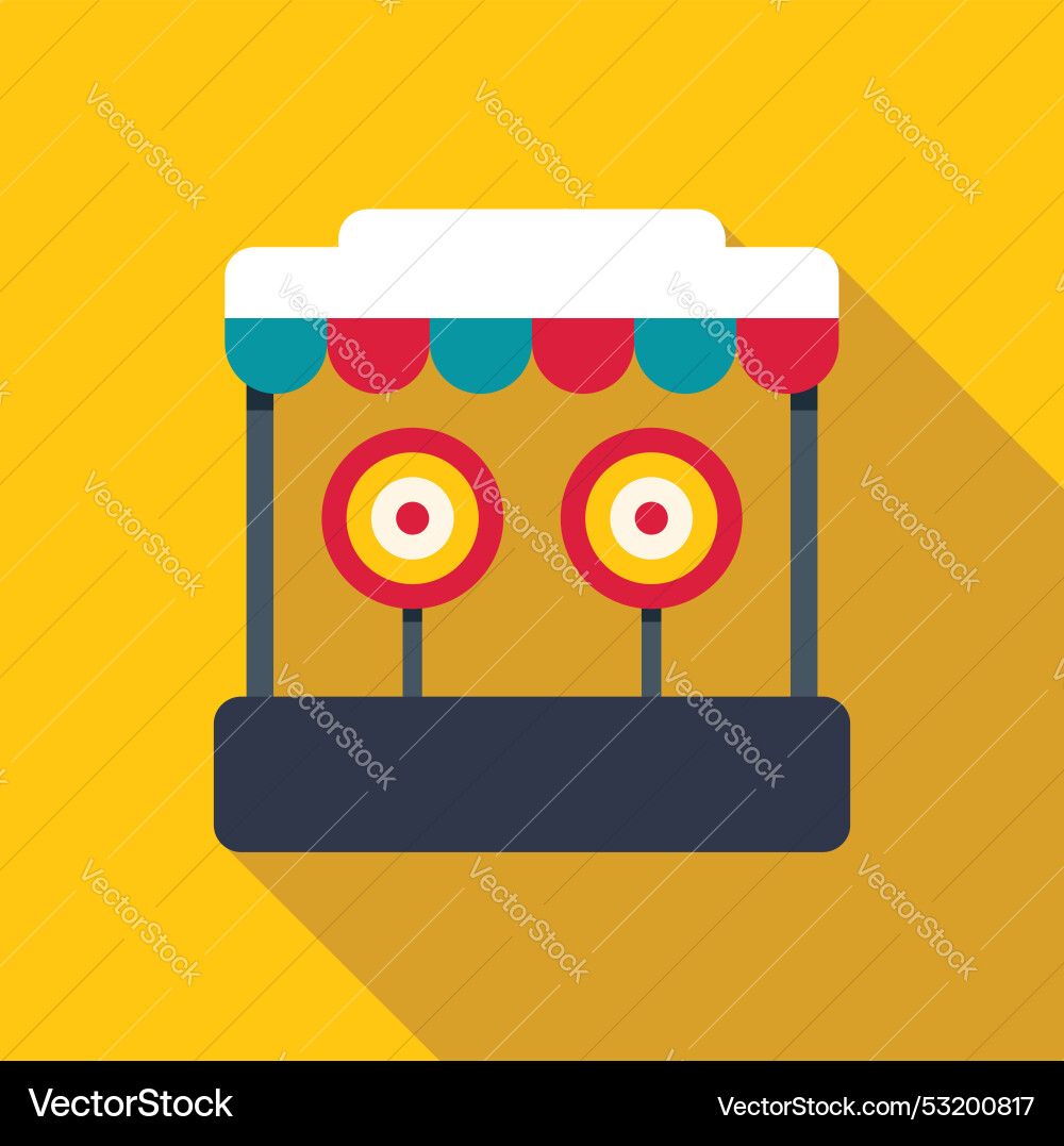 Shooting range game at amusement park having fun Vector Image