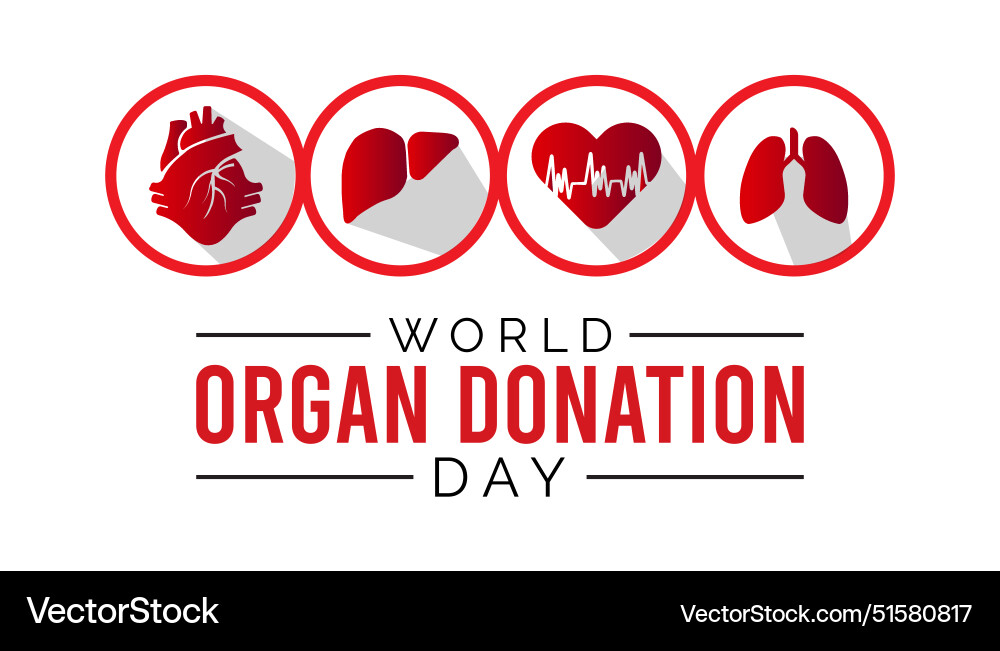 World organ donation day Royalty Free Vector Image