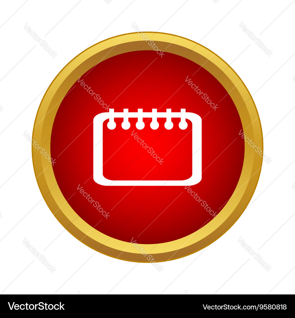 Calendar icon simple style Royalty Free Vector Image