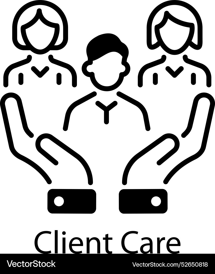 Client care Royalty Free Vector Image - VectorStock