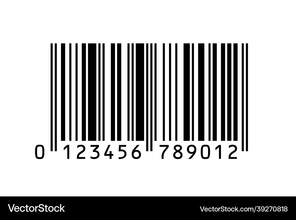 Ean-13 barcode isolated on white background Vector Image