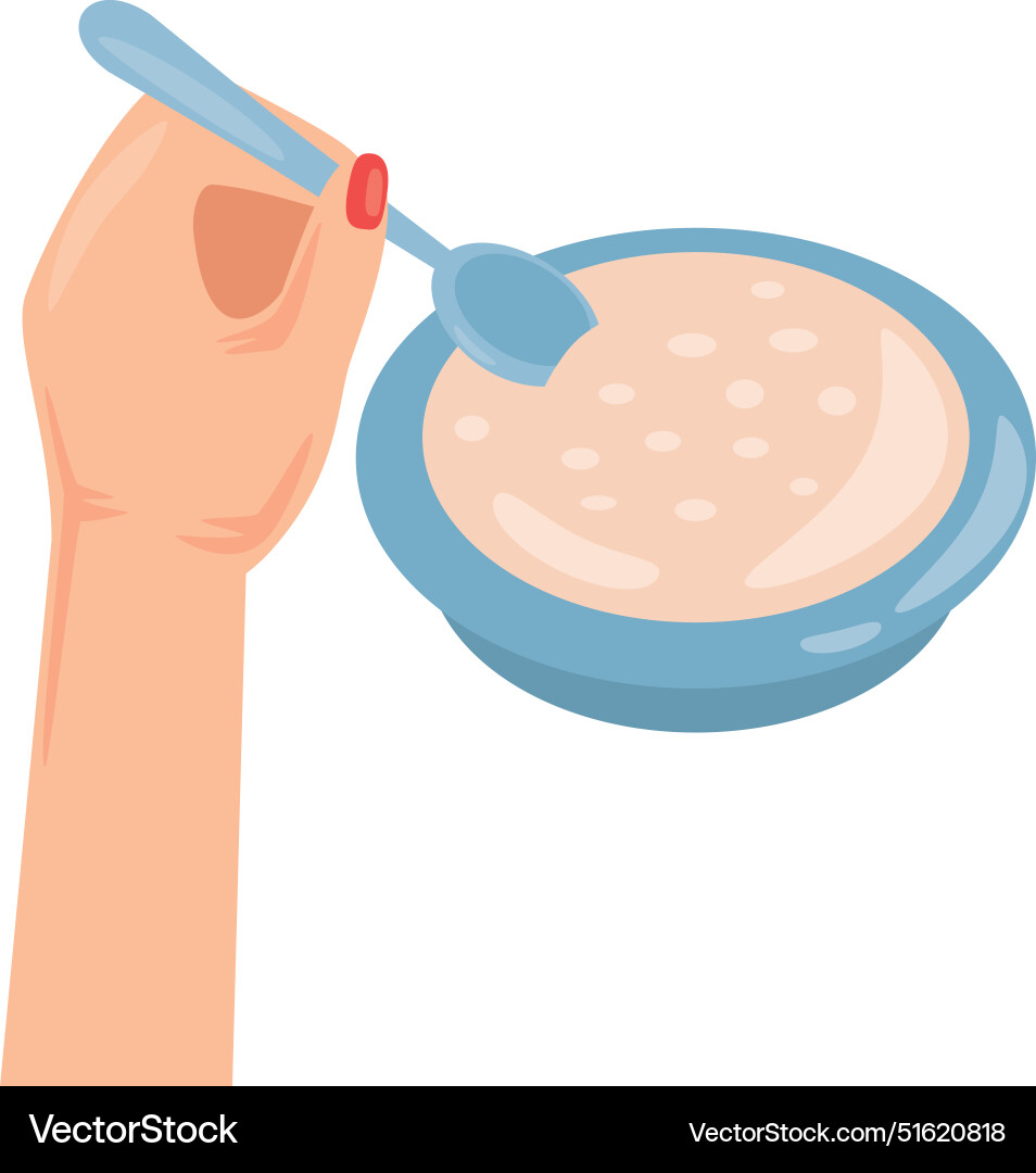 Eating with left hand Royalty Free Vector Image