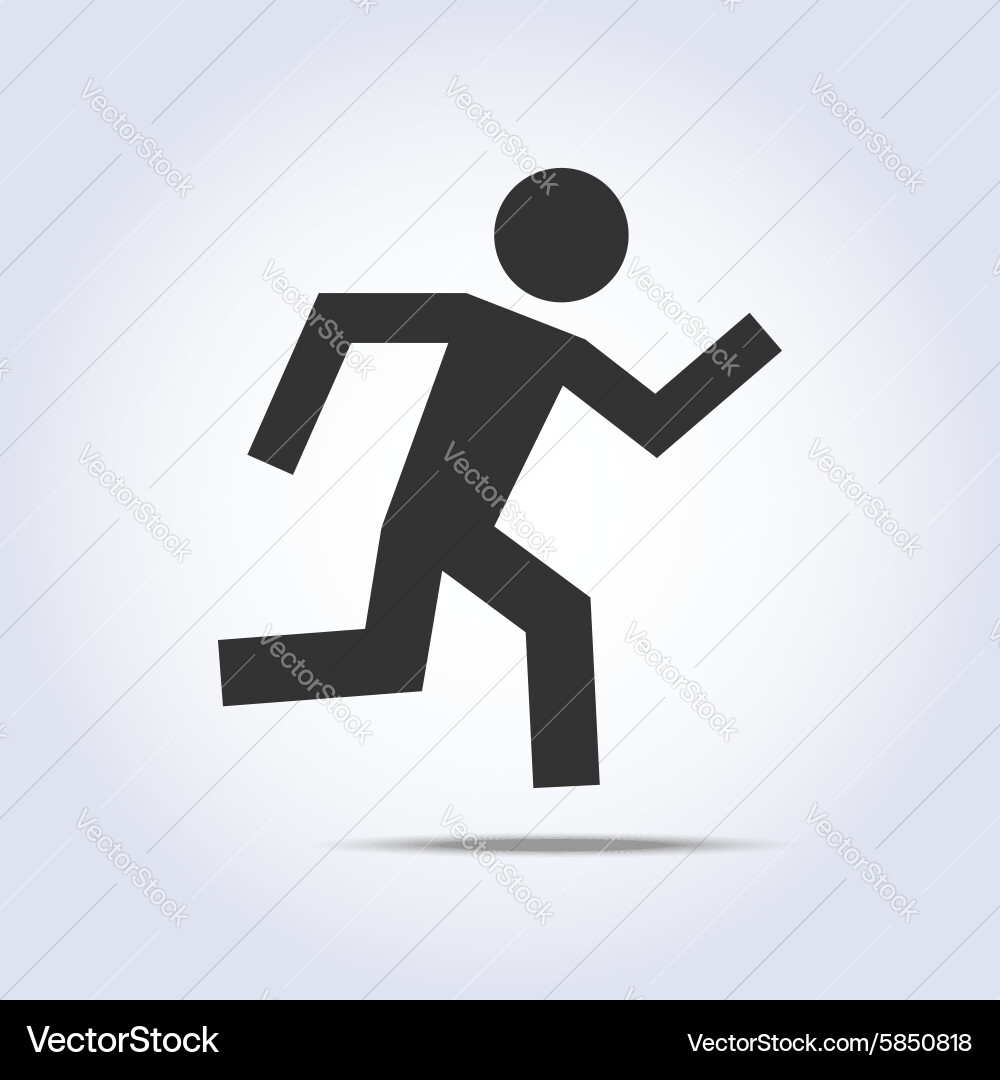 Running human icon Royalty Free Vector Image - VectorStock