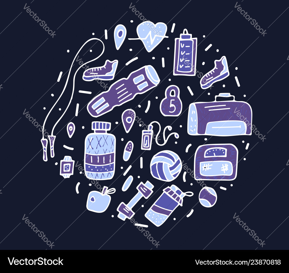 Sport activities symbols Royalty Free Vector Image