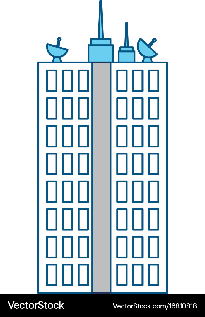 Urban tower building Royalty Free Vector Image