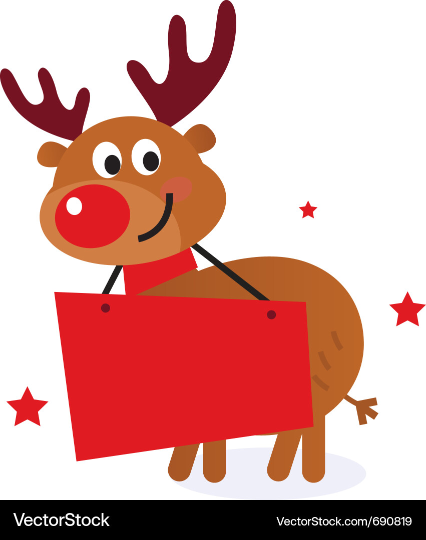 Cute reindeer Royalty Free Vector Image - VectorStock